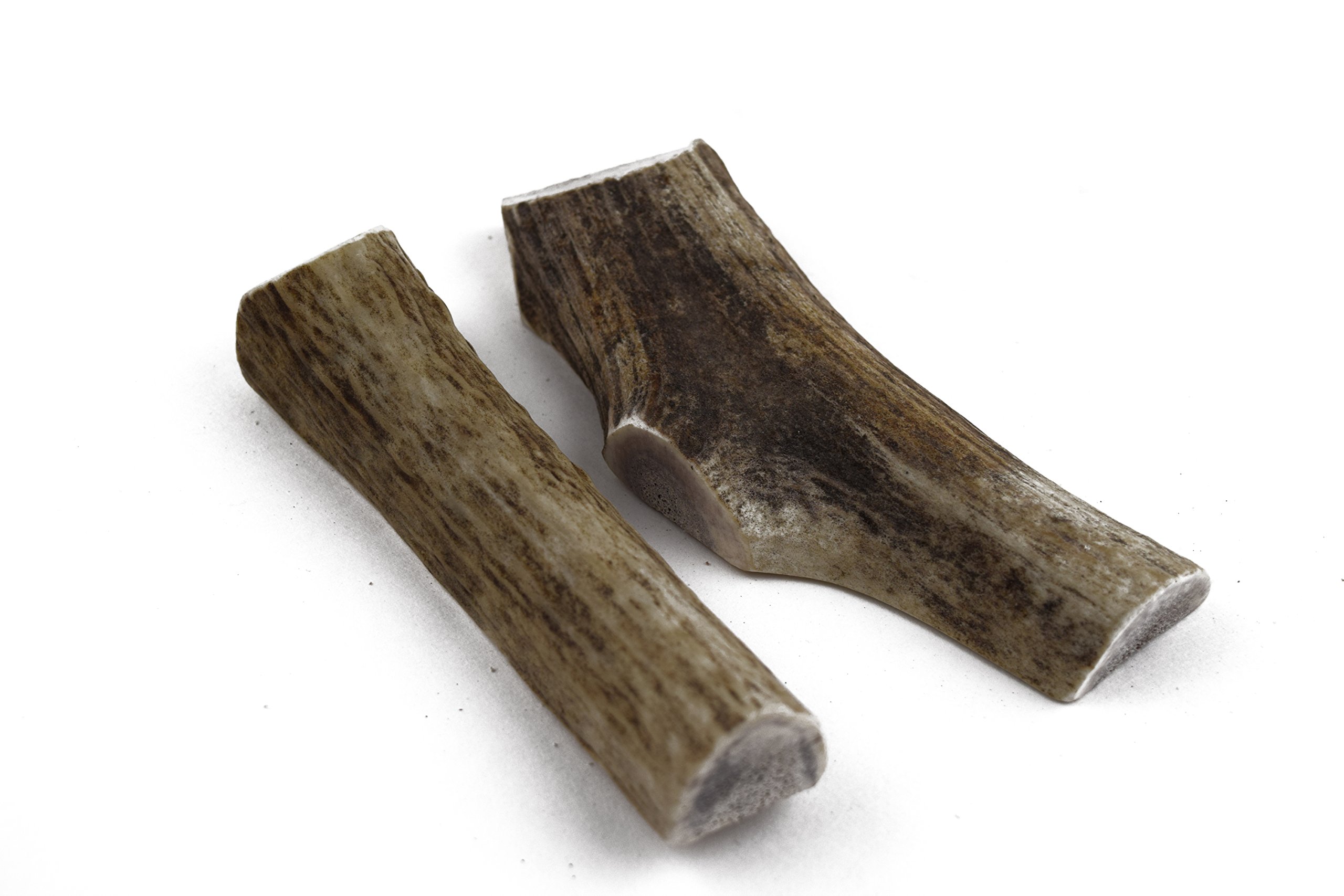 JimHodgesDogTraining Brand - Grade A Premium Quality Elk Antler Dog Chew - Whole and Split Antler Bone Treat - Made in USA - Natural Shed - No Preservatives (Split, Medium 2-Pack)