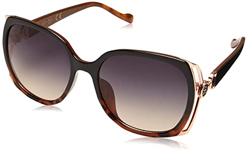 Jessica Simpson Womens J5686 Oversized Square Sunglasses With Uv400 Protection. Glam Gifts For Her, 56 Mm, Black Tortoise, 56 Mm US
