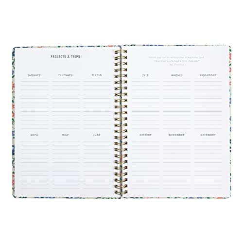 Letts Spring Valley Weekly/Monthly Planner, 12 Months, January to December, 2024, Wiro Binding, A5 Size, 8.25" x 5.875", Multilingual, Mint (C082377-24)