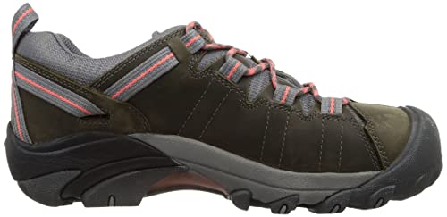 KEEN Women's Targhee 2 Low Height Waterproof Hiking Shoes, Magnet/Coral, 9 US