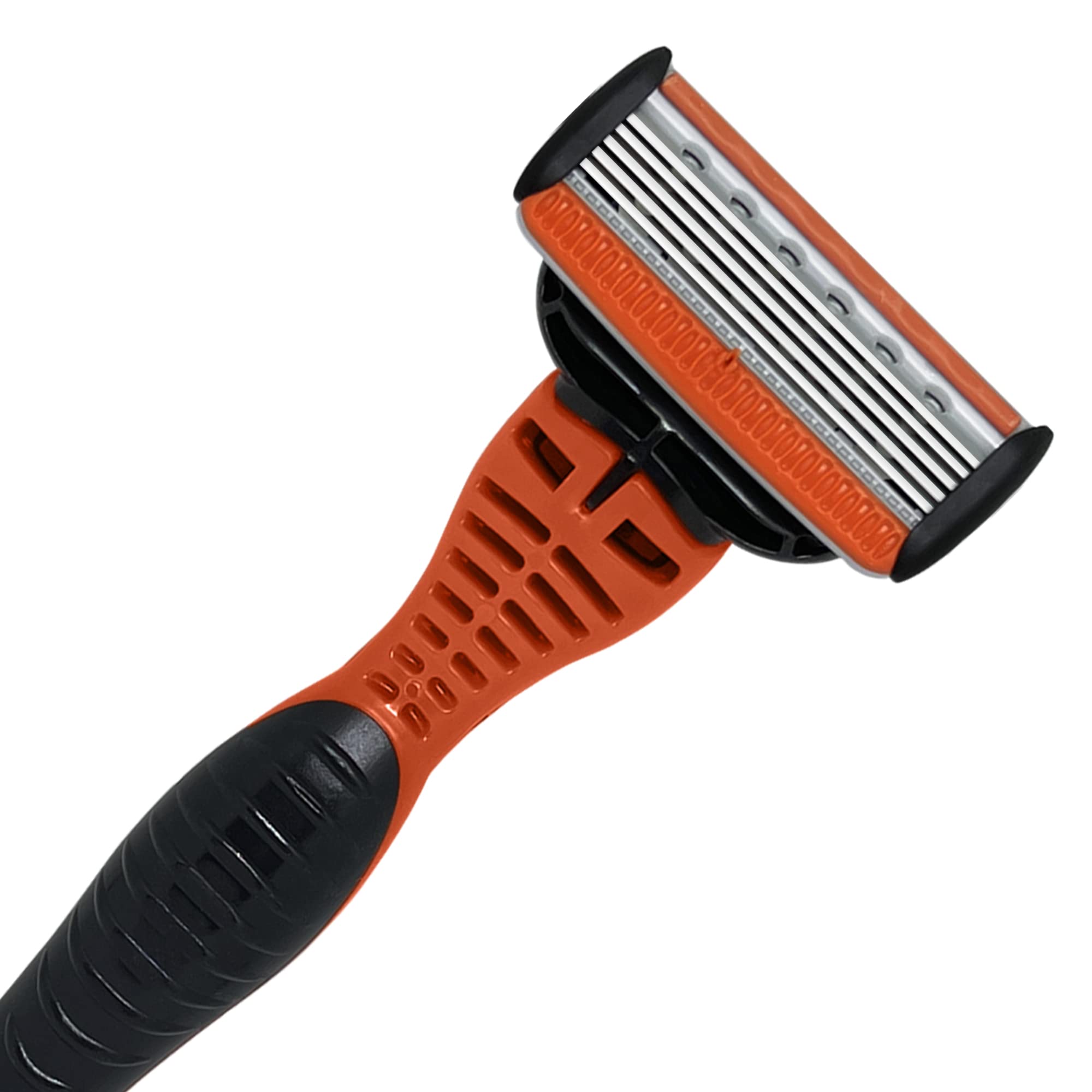 Vaylor 5 Blade Mens Disposable Shaving Razor with Pivoting Head and Ergonomic Handle, 8 Pack