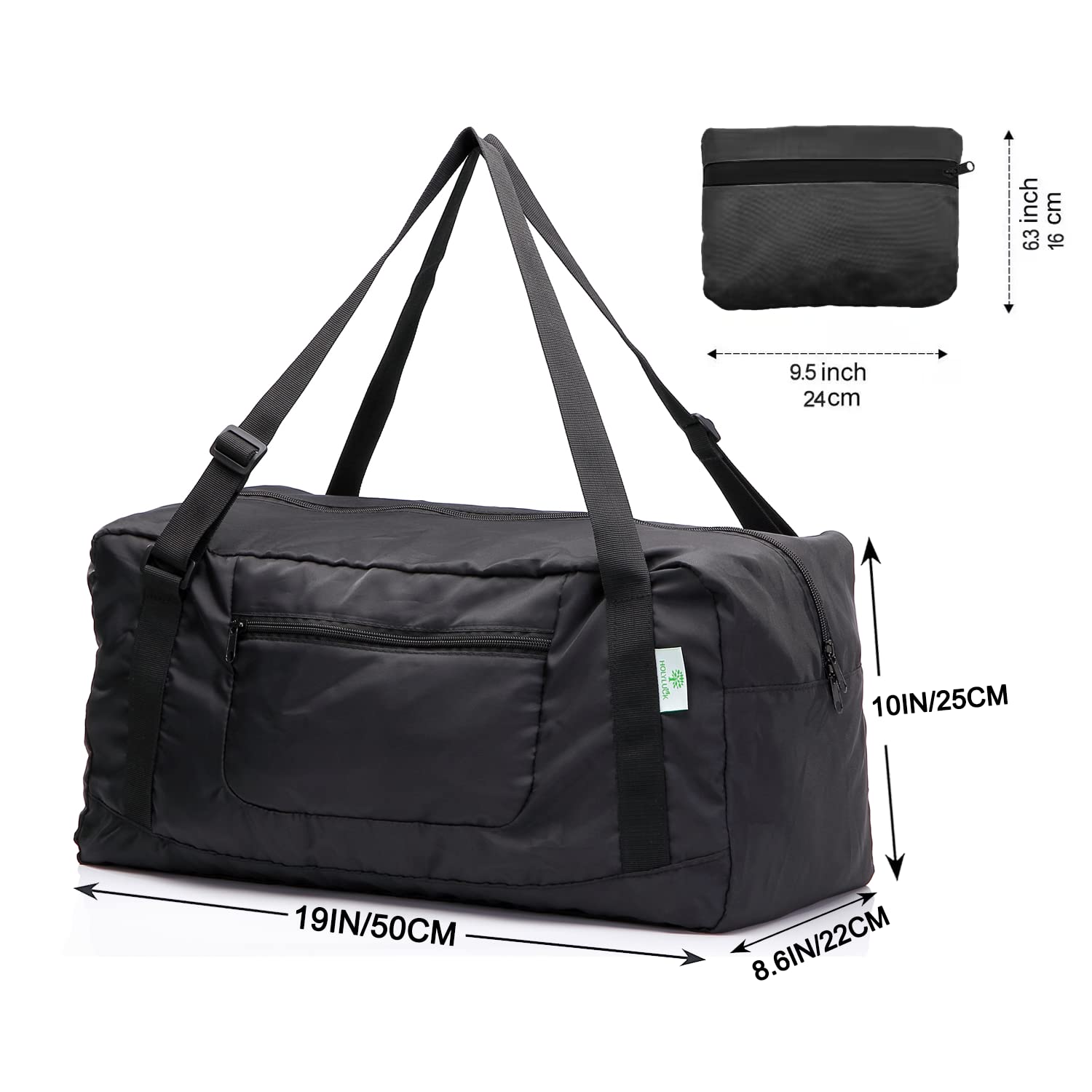 HOLYLUCK Foldable Travel Duffel Bag For Women & Men Luggage Great for Gym (midnight camo)