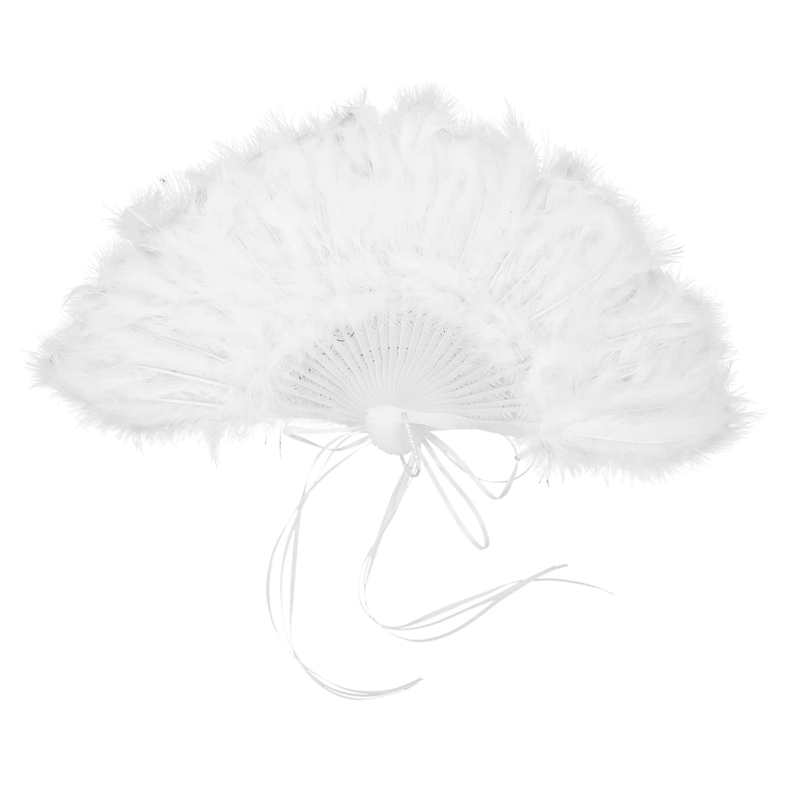 Milisten Bridal Fan Handhold Fan Party Fan Beautiful Plume Fan Stage Fan Performance Fan Masquerade Fan Stage Show Fan Dance Fan Hand Fan Wedding Plume Fan Bride Plume Fan