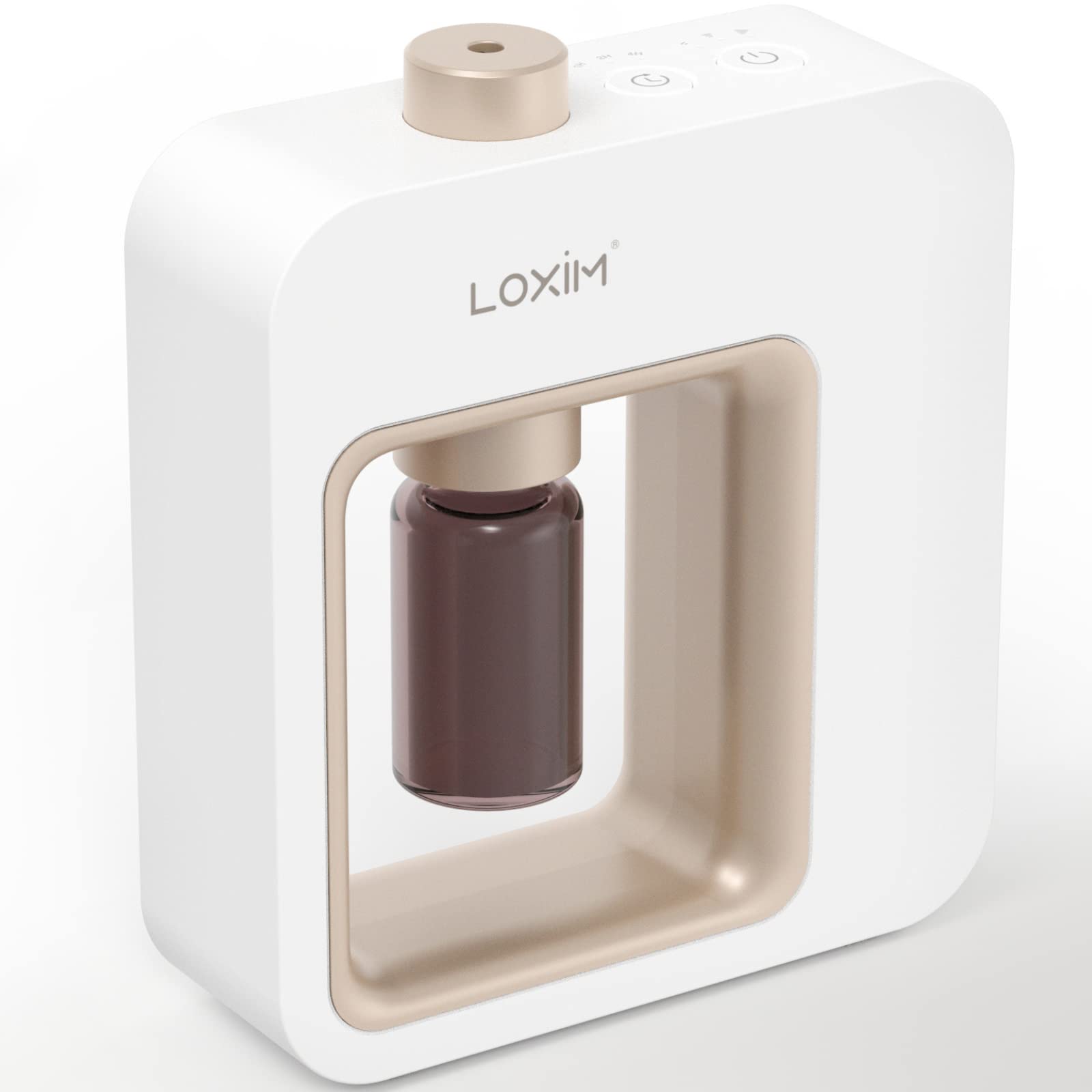LOXIM Pride Aromatherapy Diffusers - Professional Grade Nebulizing Diffuser for Essential Oils, Full Spectrum Oil Adaptability, Waterless, No Heat, Super Quiet, Portable, Battery Operated - White…