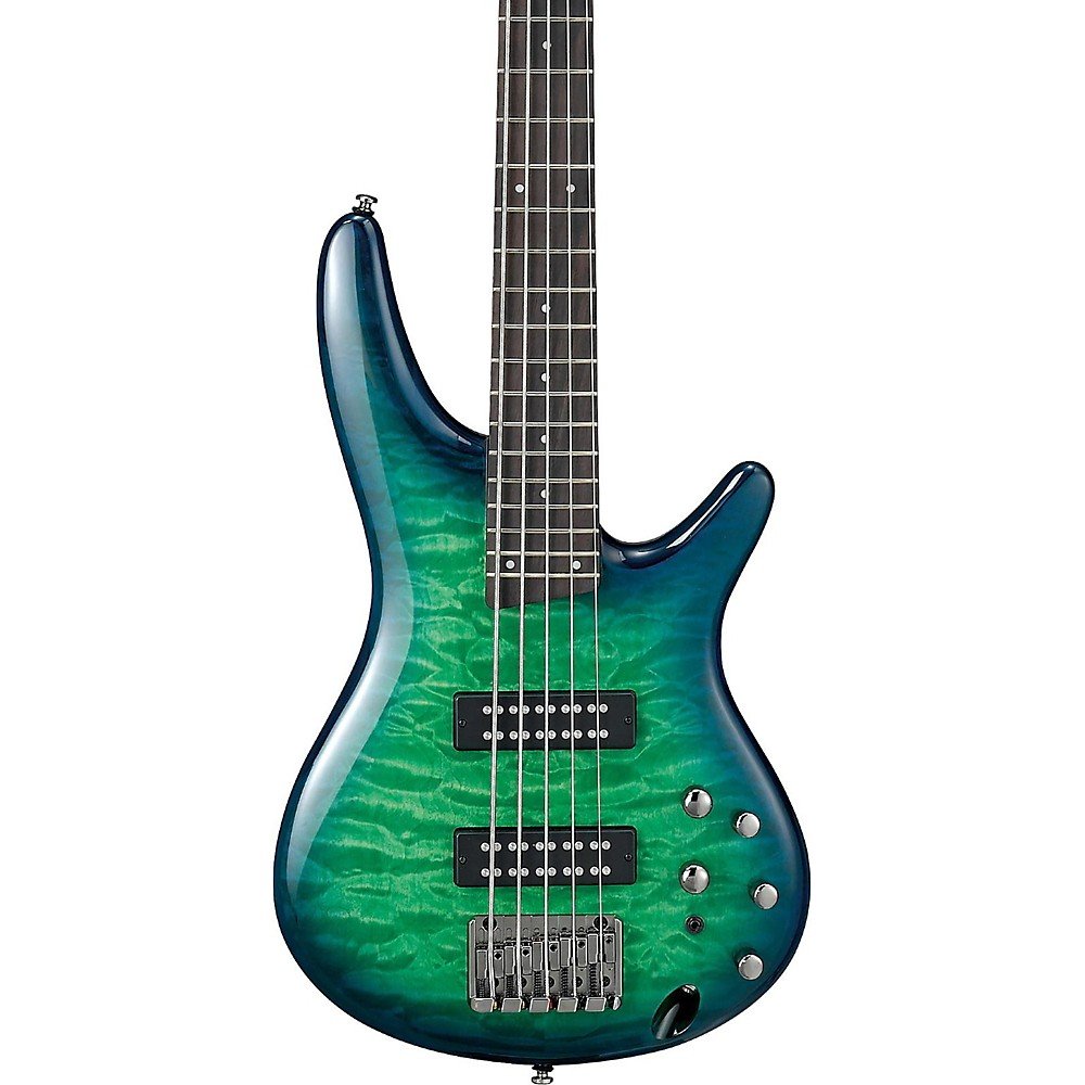 Ibanez SR405EQM Quilted Maple 5-String Electric Bass Guitar Level 2 Surreal Blue Burst Gloss 190839160010