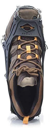 Hillsound FreeSteps6 Crampon, Ice Cleat All-Purpose Traction System for Packed Snow & Ice Conditions, Black, X-Large