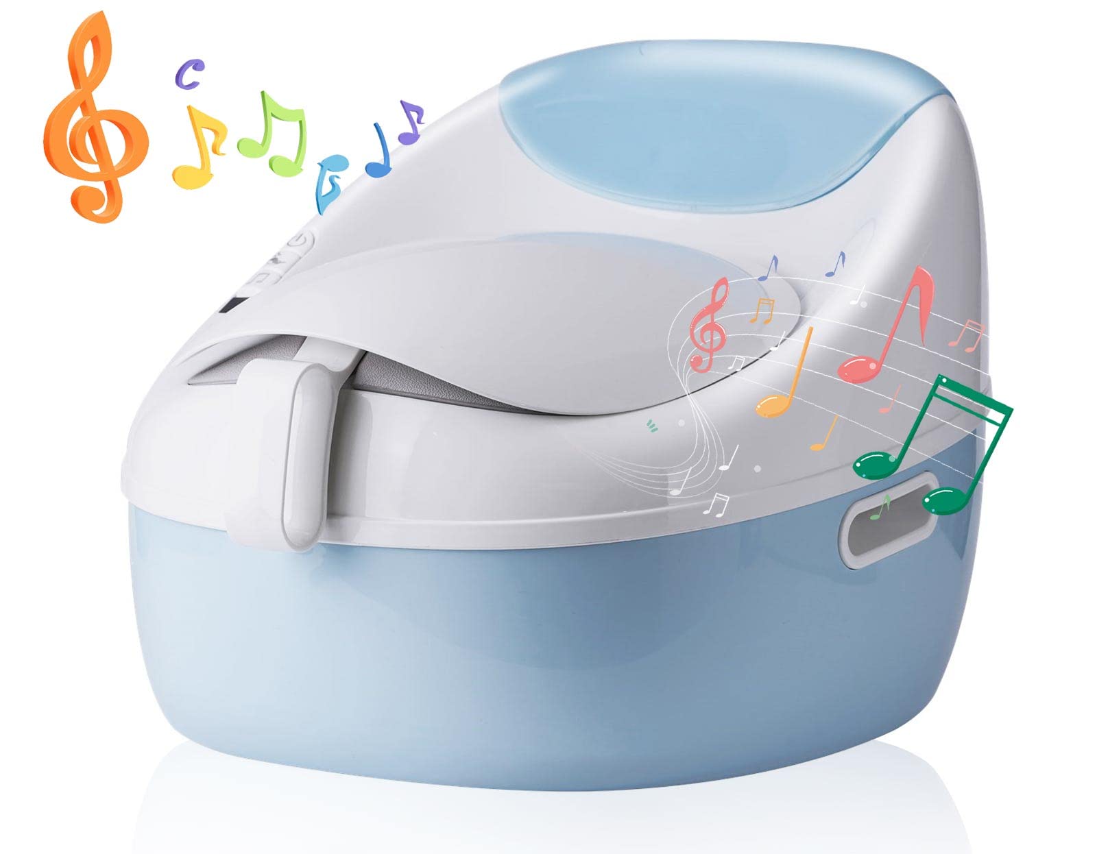 Portable Potty Training Toilet with Bidet, 2 Modes Automatic Butt Cleansing, Rechargeable Battery, Smart Sensor, Kids Voice Prompt, Removable Potty Bucket, Ideal Toddler Potty with Music and LED Light