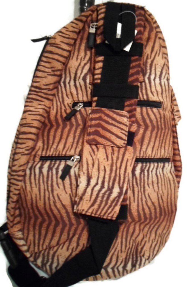 Jetpac Jet (Life is Tennis) Women's Tennis Racket Sling Backpack Bag - Tiger Animal Print