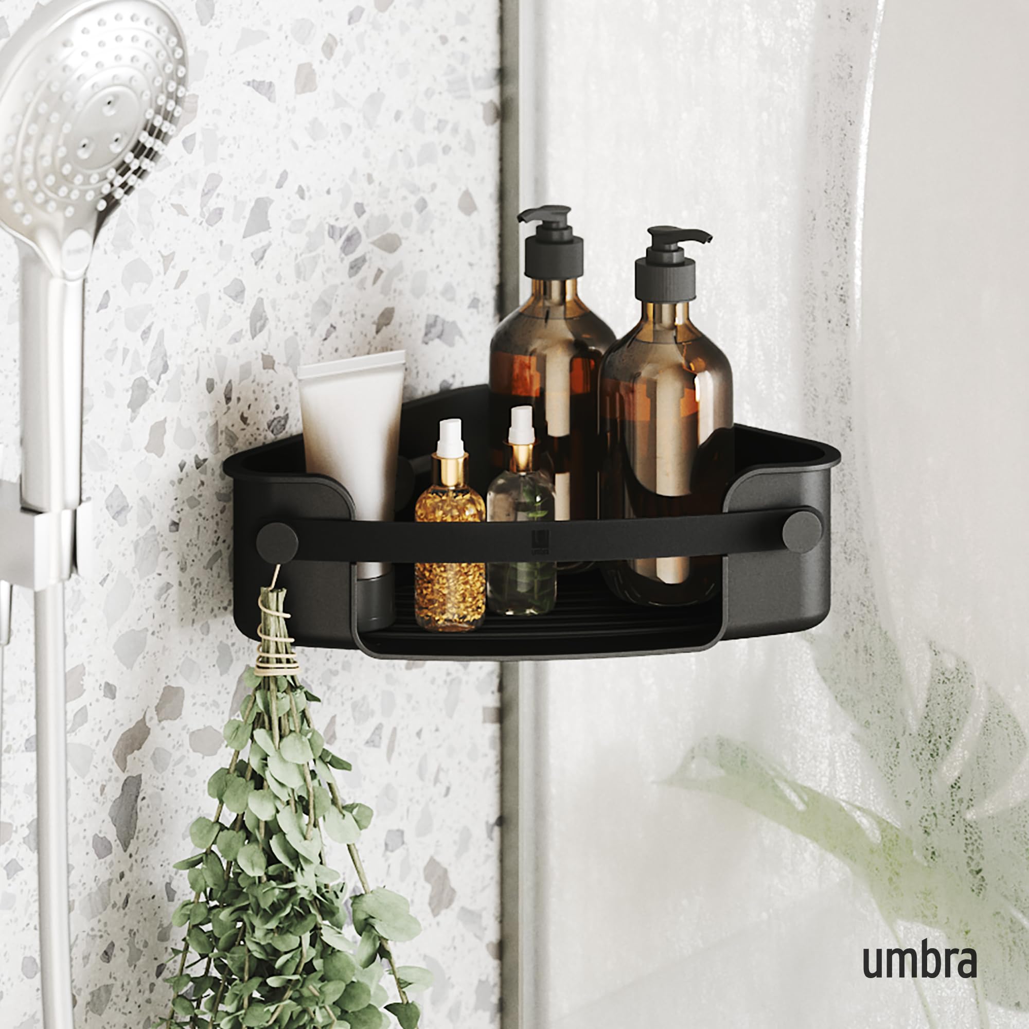 Umbra Flex Modern Bathrrom Caddy Bins, Black