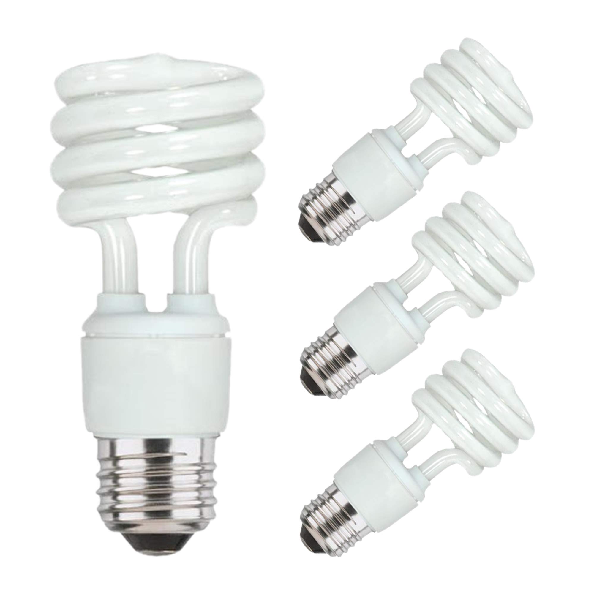 LABORATE LIGHTING Energy Saver Light Bulbs, Cfl Light Bulbs, Spiral Light Bulbs, 13 Watt Light Bulbs Mini Twist Flourescent Light Bulb, E26 (Medium) Base, 120 Volt, (4, 4100K)
