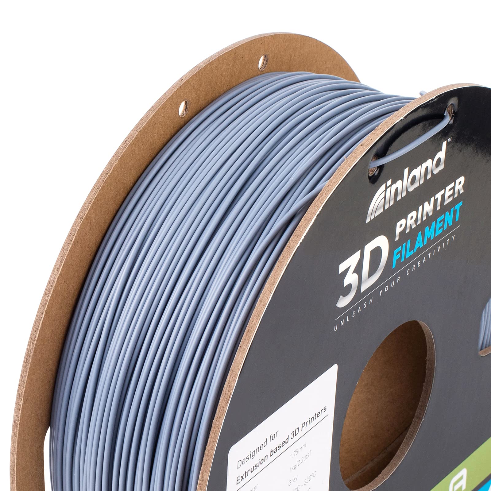 INLAND Micro Center PLA 3D Printer Filament 1.75mm - 2 Pack, Black & White, Dimensional Accuracy +/- 0.03mm - 2kg Cardboard Spools (4.4 lbs) β Fits FDM/FFF Printers β Clog Free Filaments