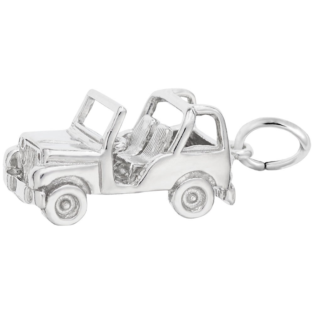 Jeep Charm In Sterling Silver, Charms for Bracelets and Necklaces