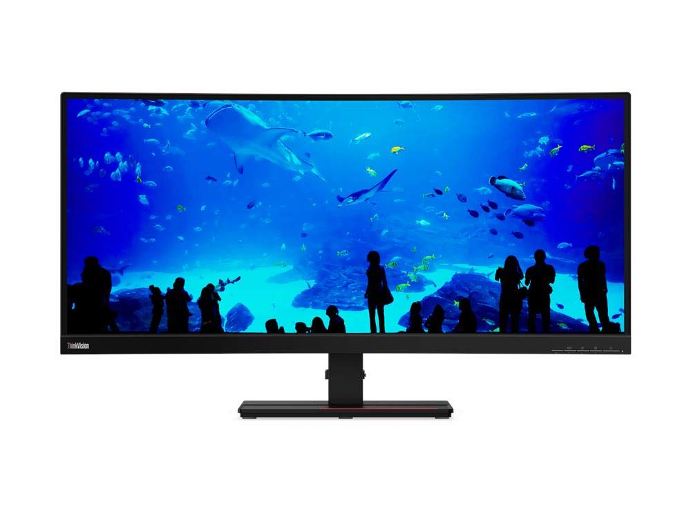 Lenovo ThinkVision T34w-20 34" WQHD Curved Screen WLED LCD Monitor - Raven Black - 3440 x 1440 - HDMI - DisplayPort - USB Hub - USB Type-C