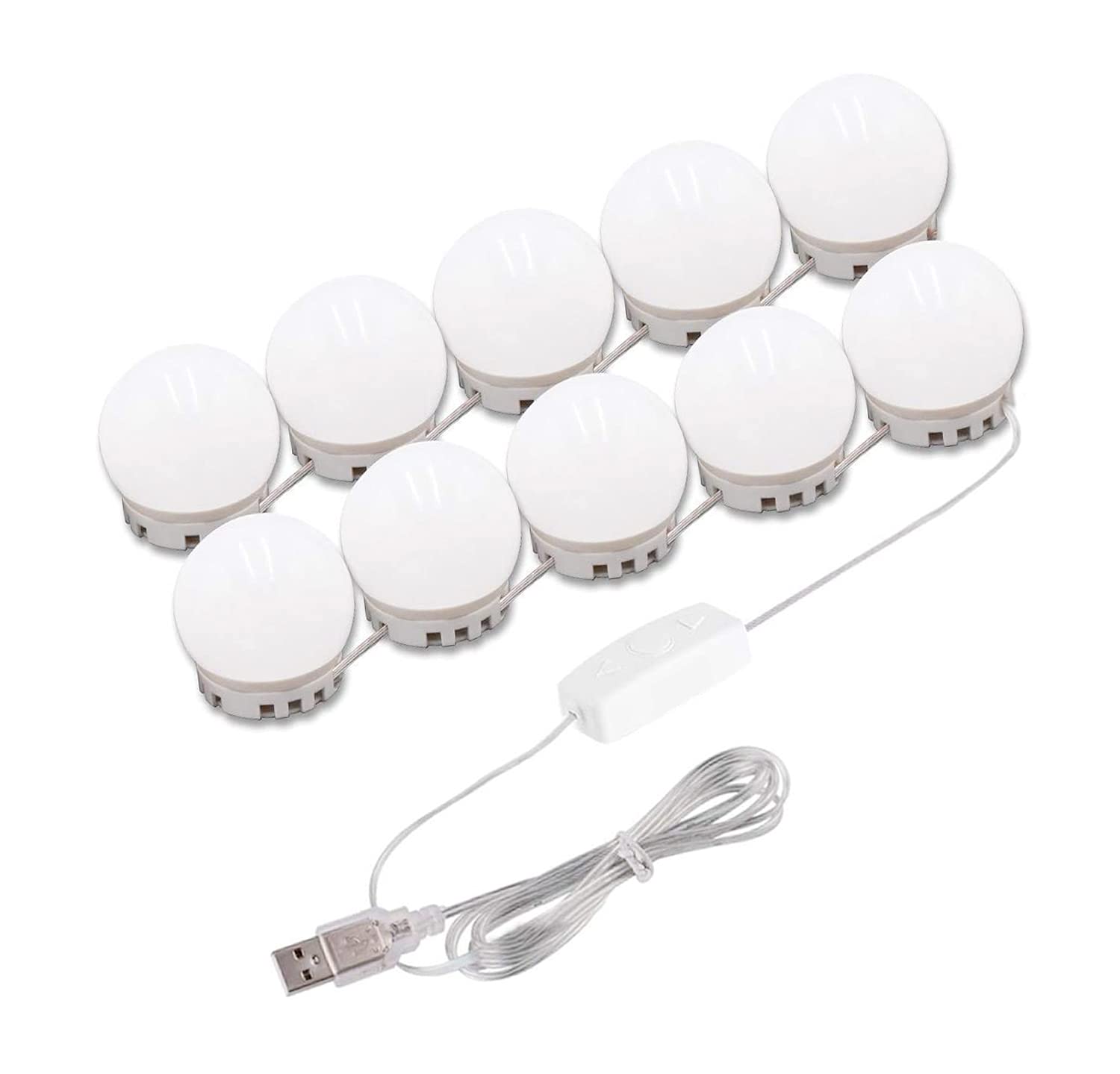 Hollywood Led Vanity Lights Strip Kit with 14 Dimmable Light Bulbs for Full Body Length Makeup Mirror, Wall Mirror, Plug in Vanity Mirror Lights with Power Supply, 3 Color Modes, Mirror Not Included