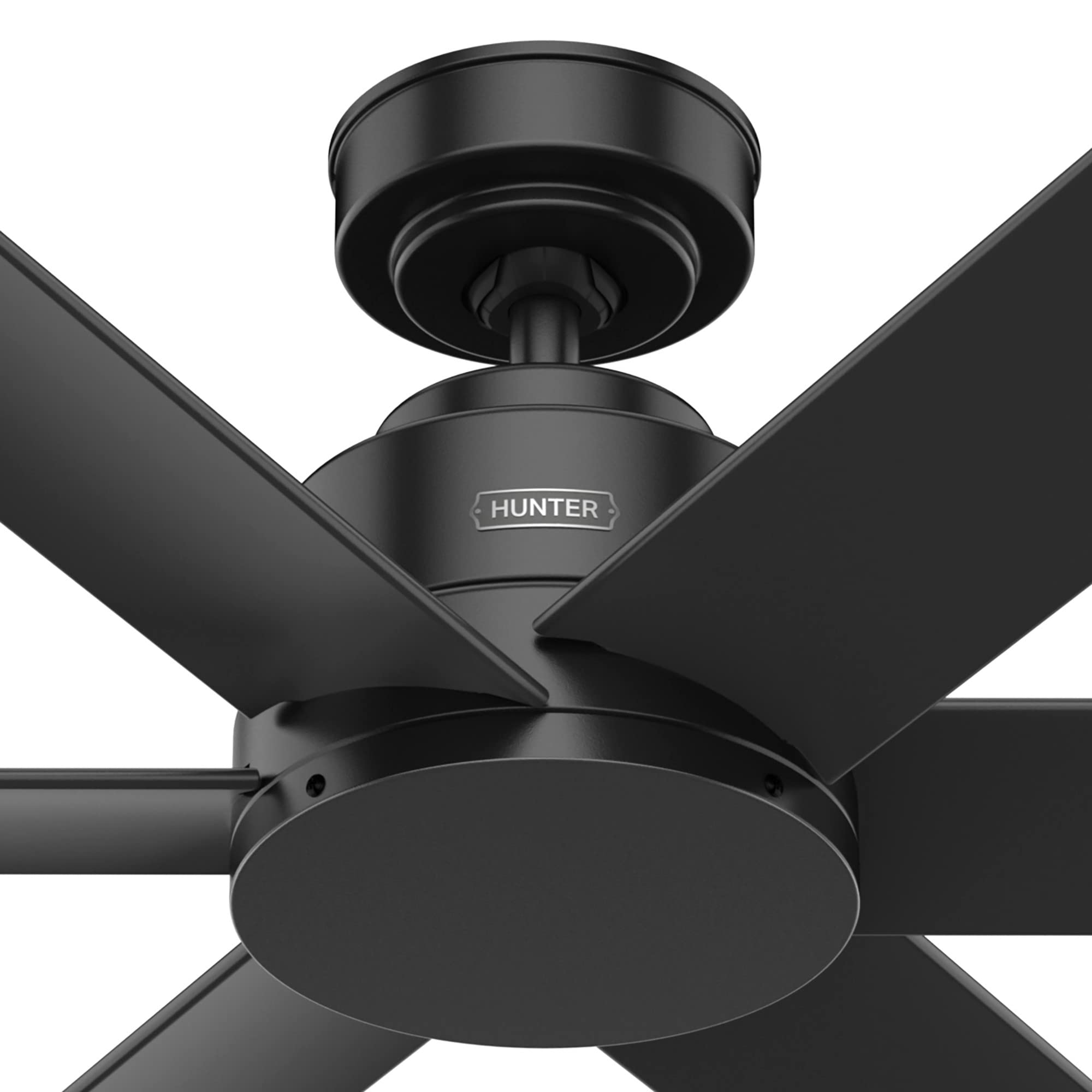 Hunter Fan Company Kennicott Outdoor Ceiling Fan, Plastic/Metal, Matte Black, 52 Inch