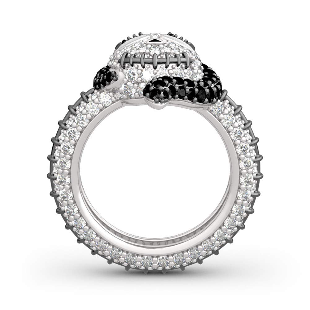 Jeulia " Sally from Nightmare Before Christmas Rings for Women 925 Sterling Silver Diamond Ring Halloween Jewelry Promise Rings for Her Anniversary