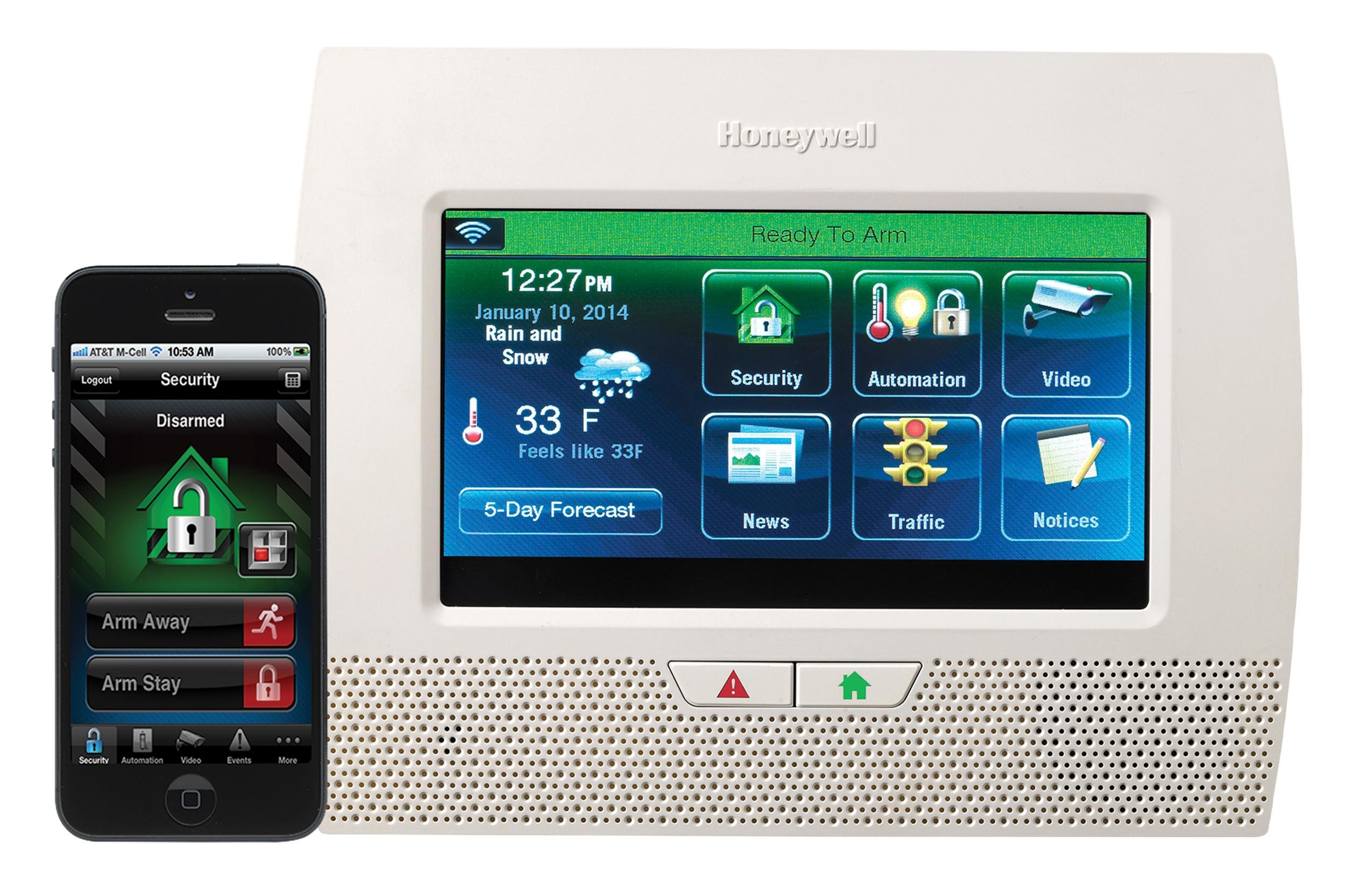 Honeywell Lynx Touch L7000 Wireless Residential/Commercial Security Alarm Kit with Wifi and Zwave Module