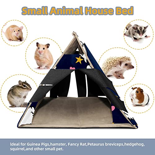 Y-DSIWX Guinea Pig Hideout Cozy Hamster House Cave for Bunny Chinchilla Hedgehog Small Animal Cute Animal Alpaca Love