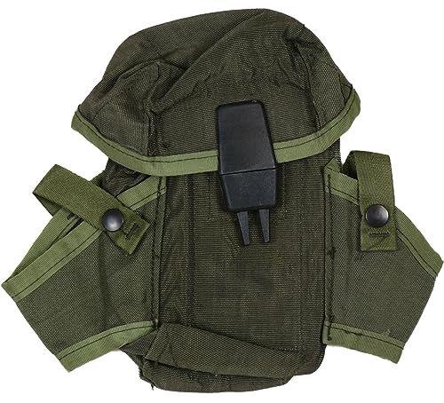 US Military Alice Ammo Pouch Ammunition OD Green (Olive Drab) 30 Round Magazine M16 Rifle Hand Grenade LC-1 Small Arms Case Pouch with Alice Clips LC1