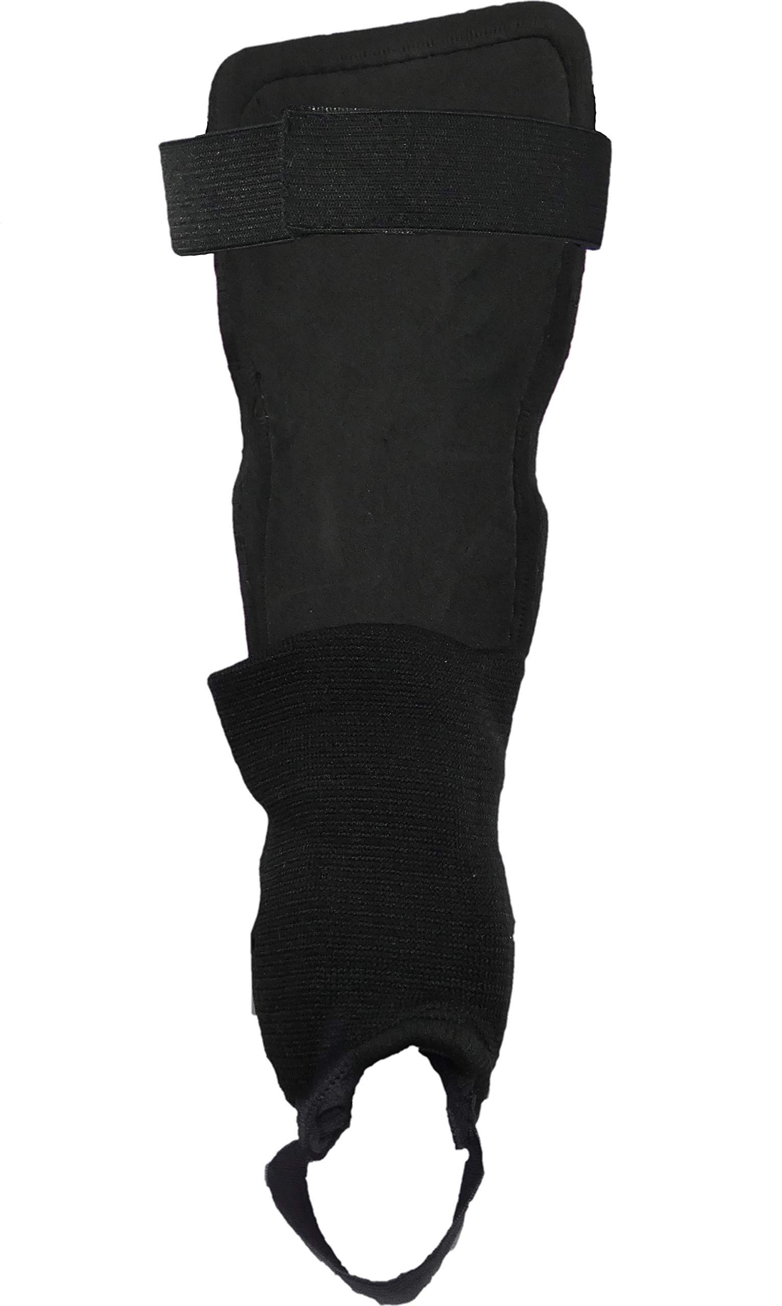 Kids Soccer Shin Guards with Adjustable Straps. Fits Ages 4-7. Black
