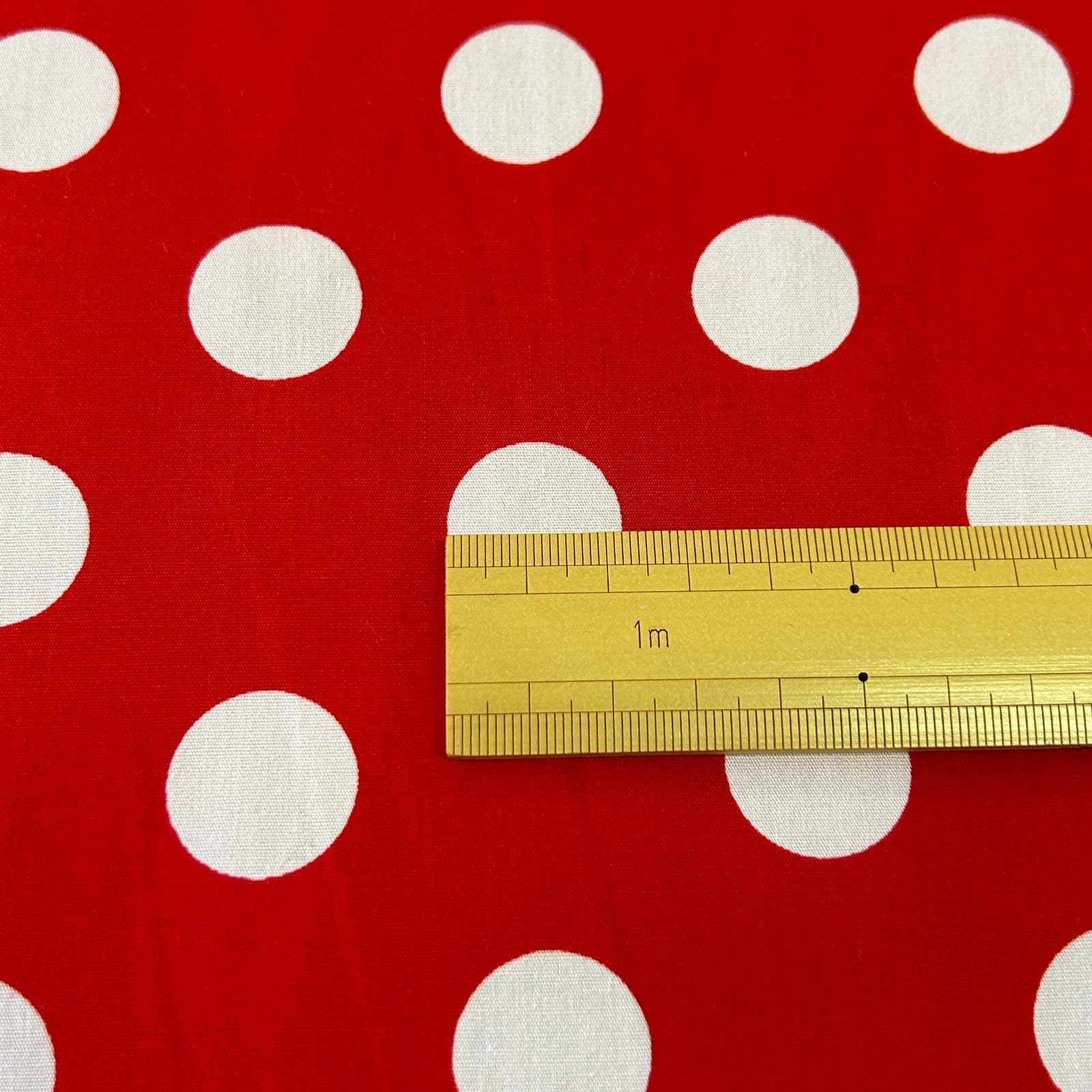 布人倶楽部(Fujin Club) Broad Polka-dot Print 日本製(Made in Japan) 42.5 inches (108 cm) Width (red, 59.1Inches)