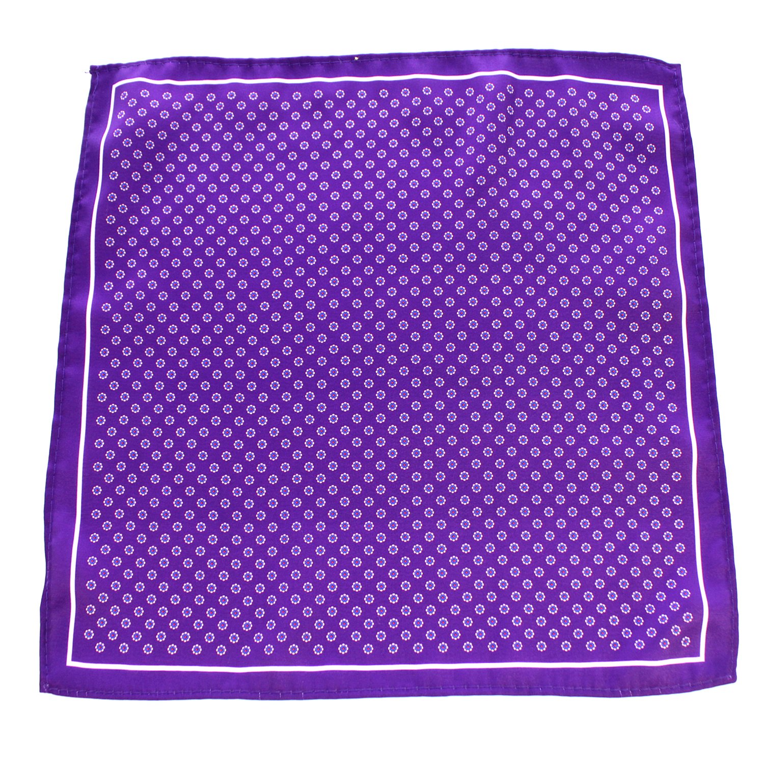 JEMYGINS 6PCS Red Yellow Pink Blue Silk Pocket Squares for Men Handkerchief Hanky Set (1)
