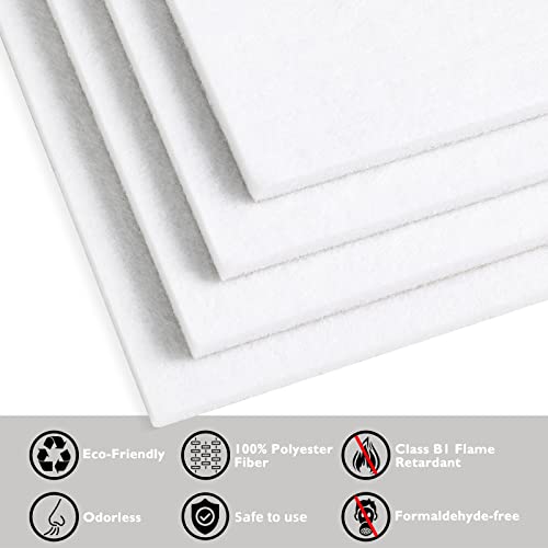 Lagute 12 Pack Self-Adhesive Acoustic Panels Sound Proof Padding, Studio Acoustic Treatment Foam, Soundproofing Square Acoustical wall panel, Sound Absorbing Dampening Panel (12"X12", White)