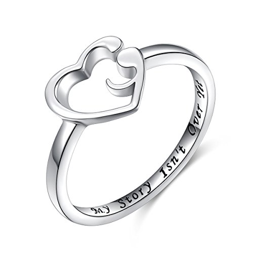 Inspirational Jewelry S925 Sterling Silver My Story Isn't Over Yet Semicolon Ring Size 7