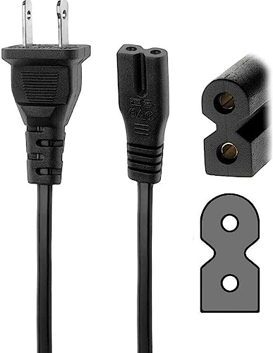 Xzrucst 6Ft AC Power Cord Flat Fig 8 Cable Lead for Brother PE-400D 500 Sewing Machine