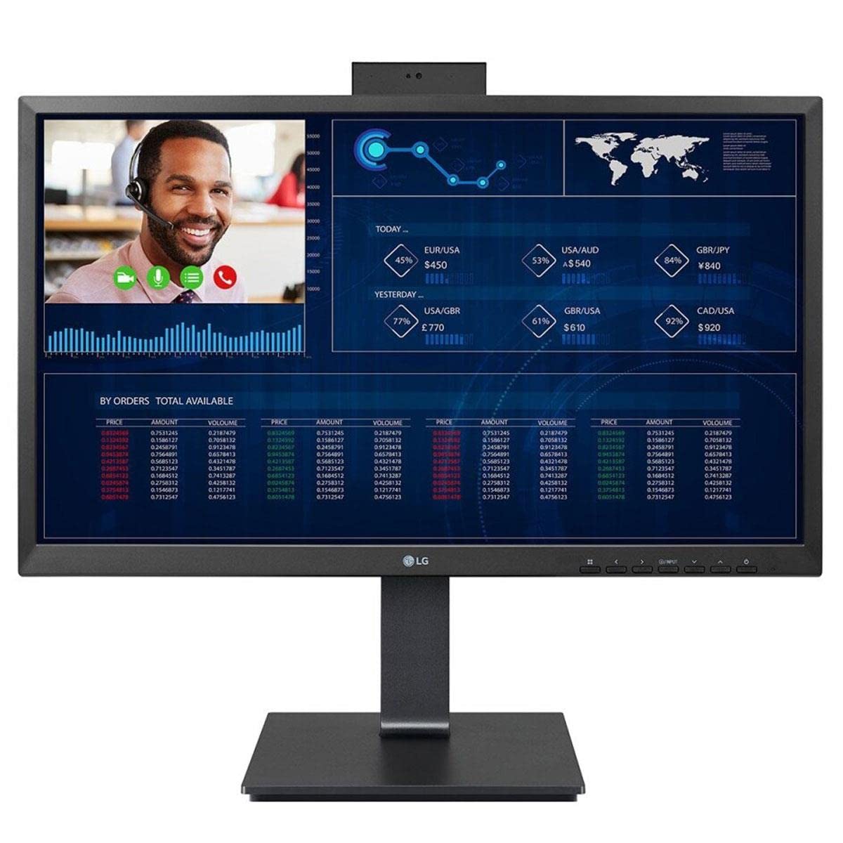 LG 24CN650N-6N 24β FHD IPS TAA All-in-One Thin Client with Quad-core Processor, Built-in FHD Webcam & Speaker