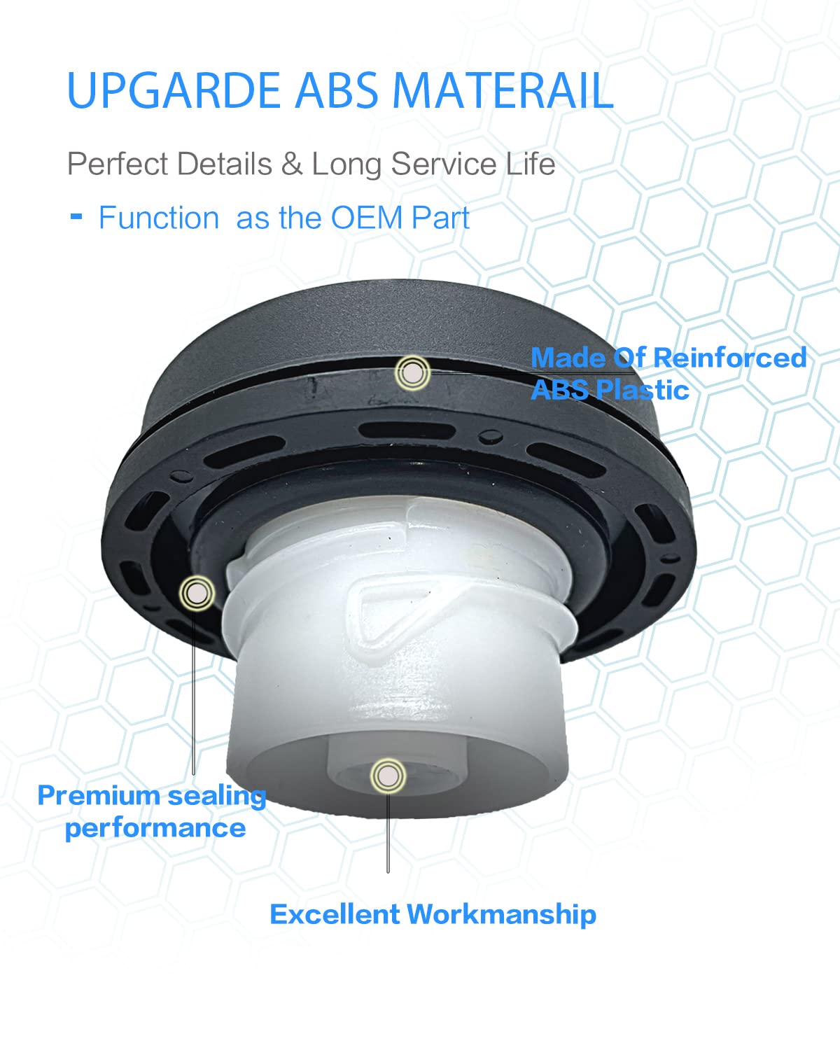 Locking Gas Cap,Lock Fuel Cap Replace 5278655AB For Jeep Cherokee Wrangler JK TJ Liberty Compass Grand Cherokee & Dodge Challenger Grand Caravan Ram 1500 2500 Journey