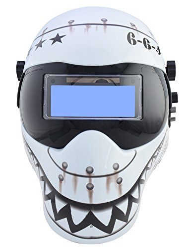 Save Phace Auto Darkening Welding Helmet D-Day EFP E Series - Ear to Ear Vision Welder Hood Grinding Mask with External 2 x 4" Adjustable ADF for SMAC/MIG/TIG/SPOT - 2 Sensors Solar Powered (3012602)