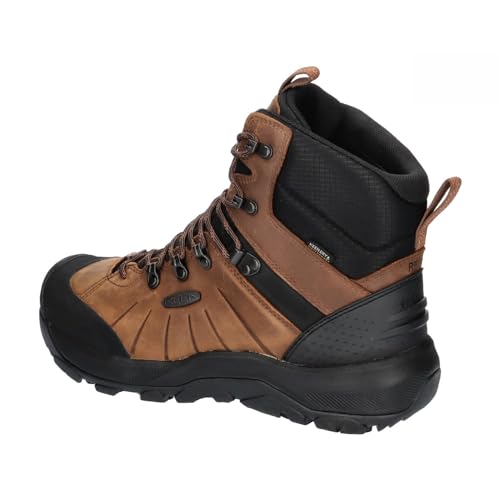 KEEN Men's Revel 4 Mid Height Polar Insulated Waterproof Snow Boots, Dark Earth/Caramel Cafe, 9.5