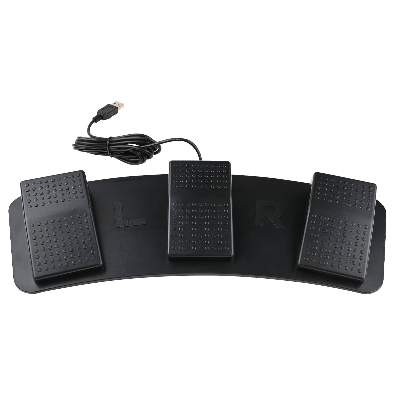 Powboro USB Foot Pedal PC Triple 3 Keys Foot Control Switch Keyboard HID Programmable Shortcut Hotkey Mouse Action for Video Game Discord