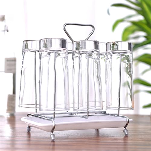 XINAJUND Simple Water Cup Drainage Rack Adjustable Cup Drainer Shelves Organized Cup Drying Stand Rack for Tabletop Desktop