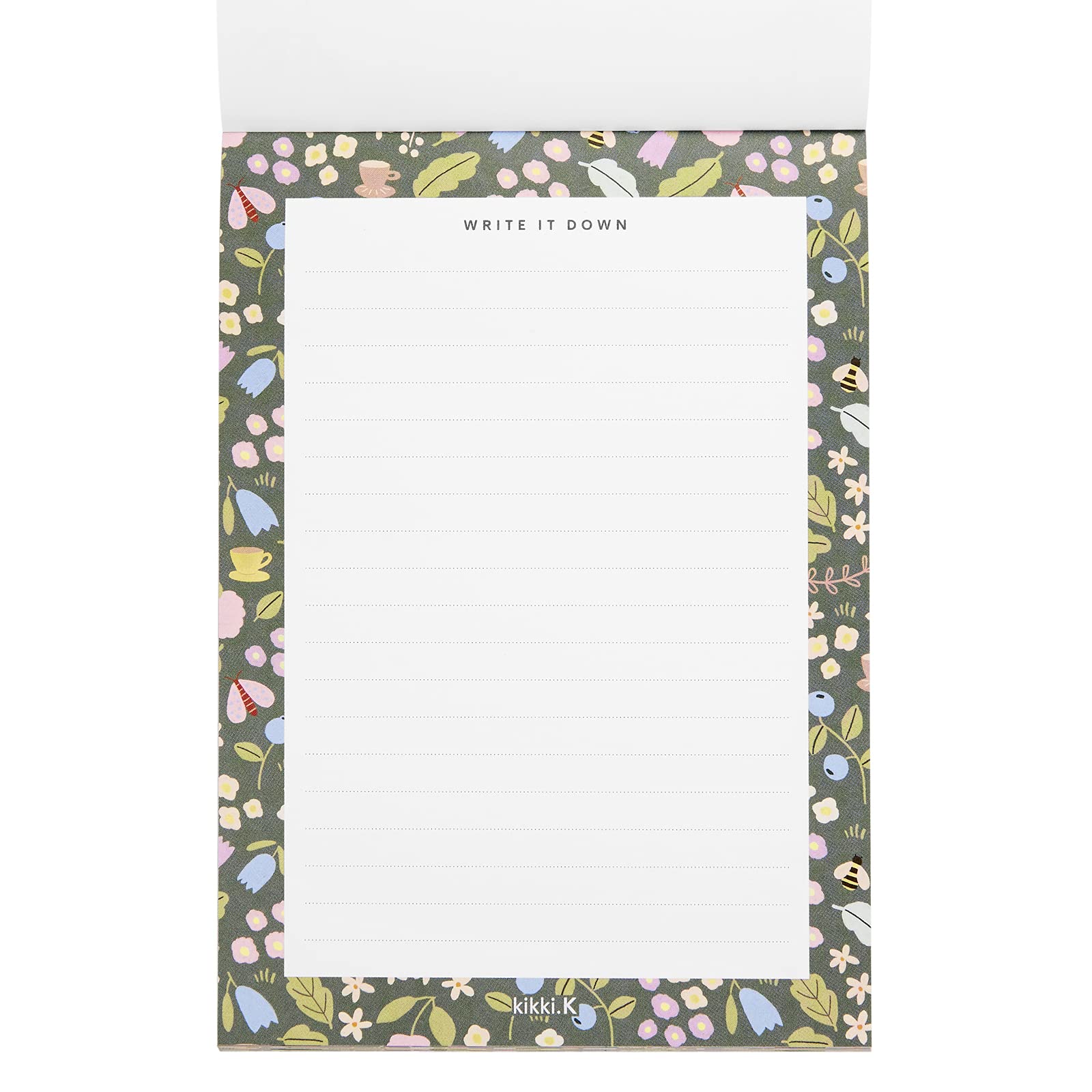 kikki.K Slow Down Collection - B6 Feature Notepad in Blush, 9 Unique Full Color Printed Designs, Lined and Unlined Pages with Inspirational Quote, 240 Pages, 6.93" L x 4.92" W x 0.59" H