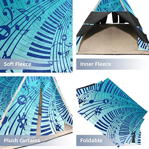 Y-DSIWX Guinea Pig Hideout House Bed, Music Piano Blue Rabbit Cave, Squirrel Chinchilla Hamster Hedgehog Nest Cage