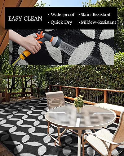 Outdoor Carpet Waterproof 5x8 ft Patio Outside Mat for RV Camping Picnic Reversible Lightweight Plastic Straw Rug for Patio Decor Decoration