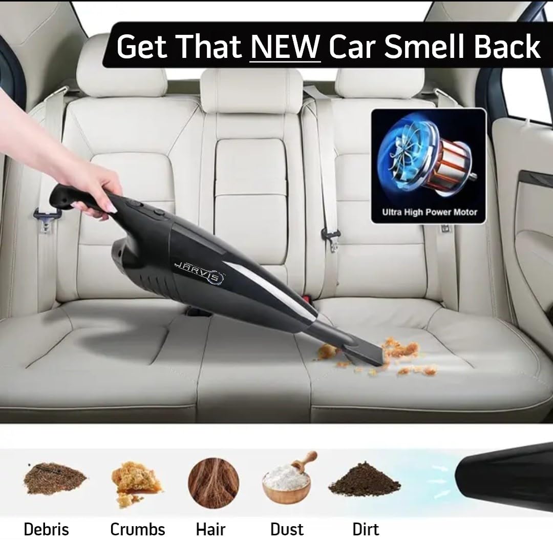 Jarvis Cordless Handheld Vacuum for Car Home Kitchen Portable Vacuum Cleaner High Power Rechargeable