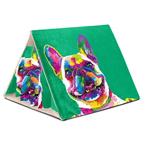 Y-DSIWX Guinea Pig Hideout House Bed, Colorful French Bulldog Dog Rabbit Cave, Squirrel Chinchilla Hamster Hedgehog Nest Cage