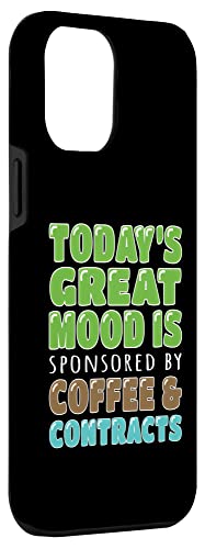 iPhone 12 Pro Max Coffee & Contracs Realtor Real Estate Agent Case