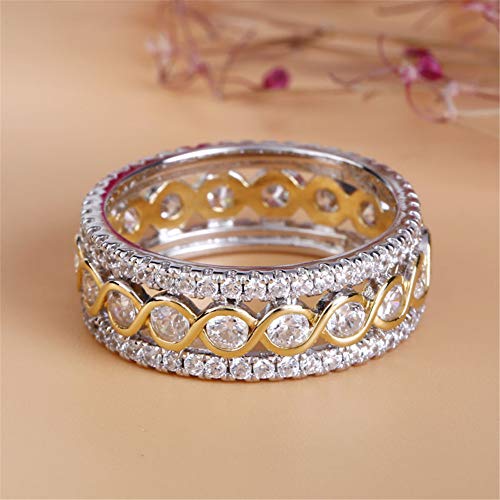Jeulia Wedding Band for Women Sterling Silver Eternity Band Rings Solitaire Engagement Stackable Ring Promise Anniversary With Jewelry Gift Box (10)
