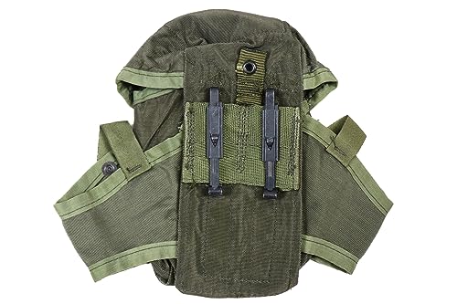 US Military Alice Ammo Pouch Ammunition OD Green (Olive Drab) 30 Round Magazine M16 Rifle Hand Grenade LC-1 Small Arms Case Pouch with Alice Clips LC1