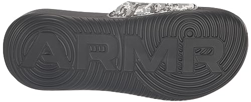 Under Armour Boy's Ansa Graphic Fixed Strap Slide Sandal, (010) Black/Mod Gray/Tahoe Gold, 3 Little Kid