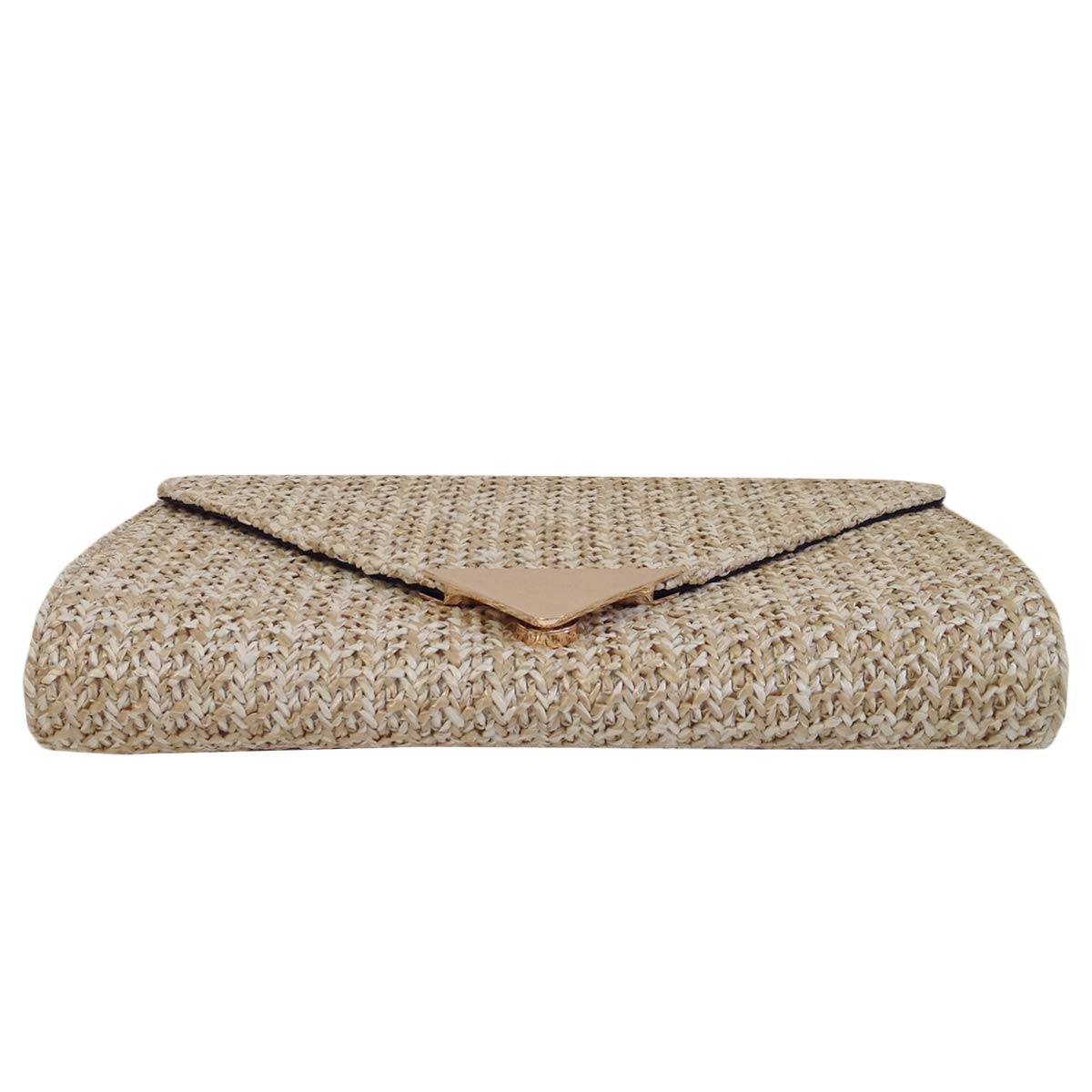 JNB Natural Straw Clutch, Natrual