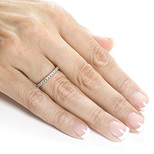 Kobelli Lab Grown Diamond Semi-Eternity Band 1/4 CTW 14k White Gold (DEF/VS), 10.5