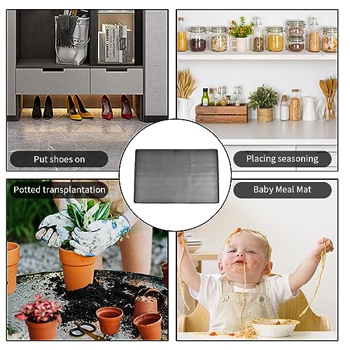 Under Sink Mat,34"x22" Silicone Waterproo-f Under Sink Mat for Kitchen,Flexible Sink Cabinet Organizer Tray,Kitchen Bathroom Cabinet Mat and Protector for Drips Leaks Spills(Gray)