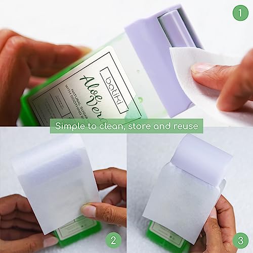 Wax Roller Refills, 4x Aloe Vera Sugar Roll on Wax Cartridges & 200x Wax Strips, Cartridge Refill for Roll on Wax Kit, Wax Roller Kit for Hair Removal, Roll on Wax Kit for Hair Removal, Wax Roller Kit
