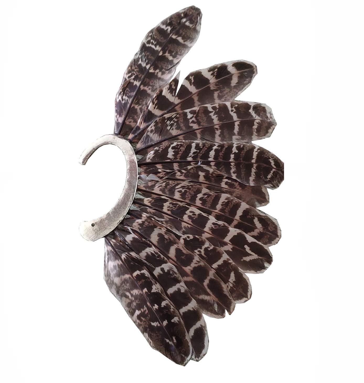 idealway 1Pc(Left Ear) Unisex Big Feather Ear Cuff Non Piercing Earring Cuffs & Wraps
