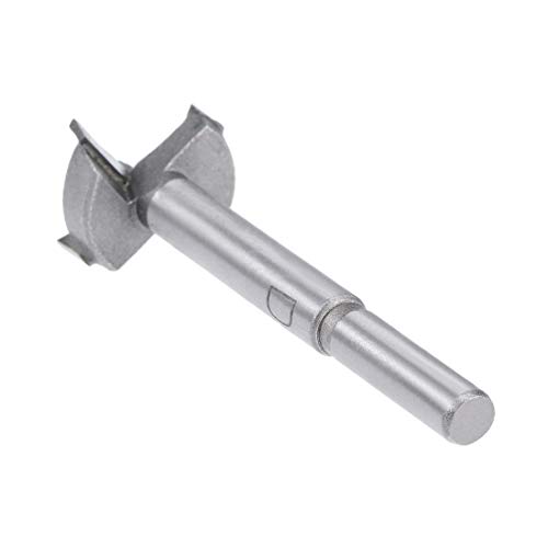 uxcell Forstner Drill Bits 24mm, Tungsten Carbide Wood Hole Saw Auger Opener, Woodworking Hinge Hole Drilling Boring Bit Cutter, 2pcs (Gray)